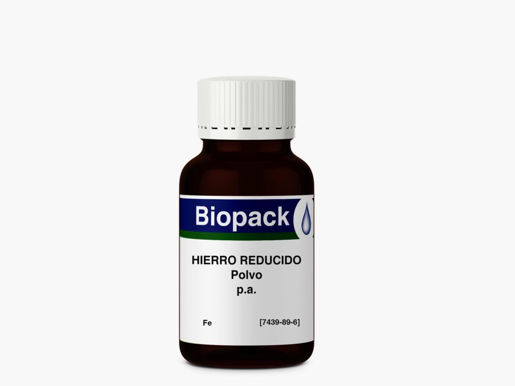 HIERRO REDUCIDO EN POLVO P.A. x 100 g | BIOPACK | MARBE S.A.