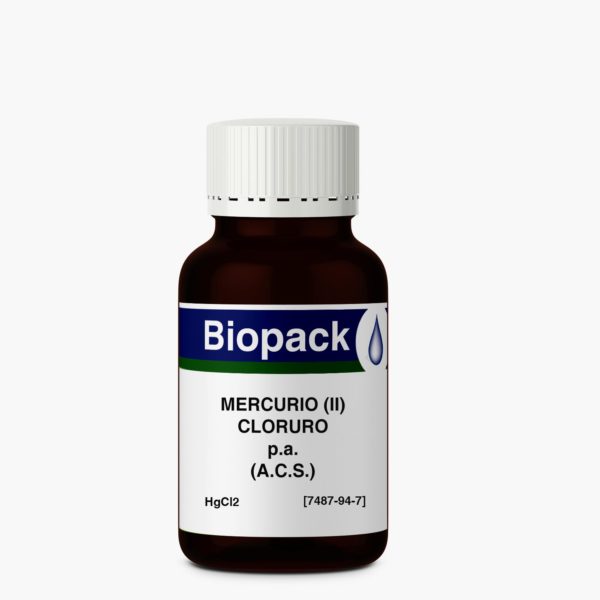 MERCURIO (II) CLORURO P.A. (ACS) x 100 g | BIOPACK | MARBE S.A.