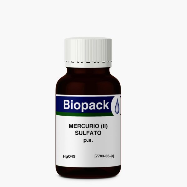 MERCURIO (II) SULFATO P.A. x 100 g | BIOPACK | MARBE S.A.