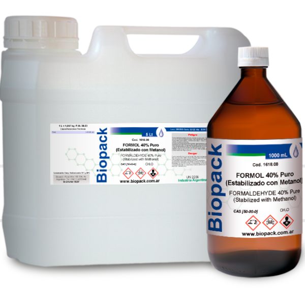 FORMOL 10% V/V (Buffereado) x 1000 ml | BIOPACK | MARBE S.A.