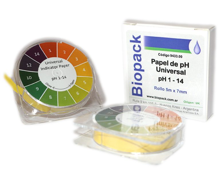 PAPEL pH UNIVERSAL 1-14 x 5 mts | BIOPACK | MARBE S.A.