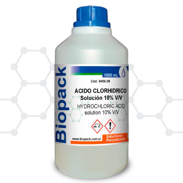 ACIDO CLORHIDRICO Solución 0,5 N x 1000 ml | BIOPACK | MARBE S.A.