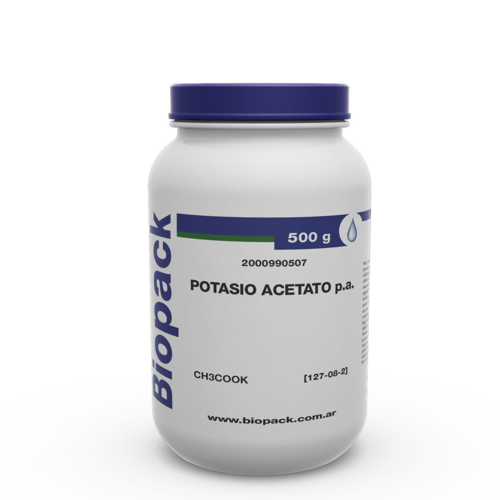 POTASIO ACETATO P.A. (ACS) x 500 g | BIOPACK | MARBE S.A.
