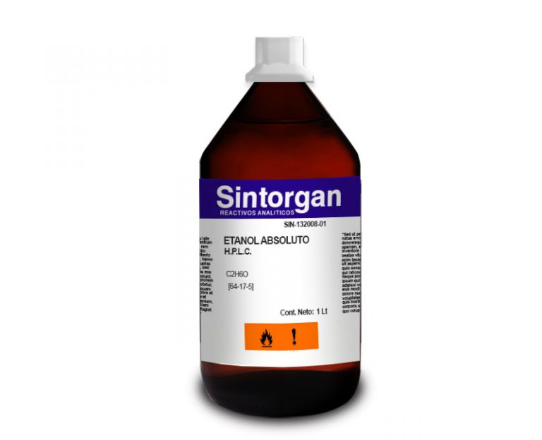 ETANOL ABSOLUTO H.P.L.C. 1 Lt | SINTORGAN | MARBE S.A.