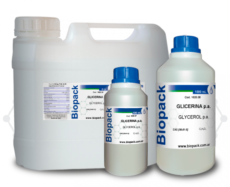 GLICERINA P.A. x 500 ml | BIOPACK | MARBE S.A.
