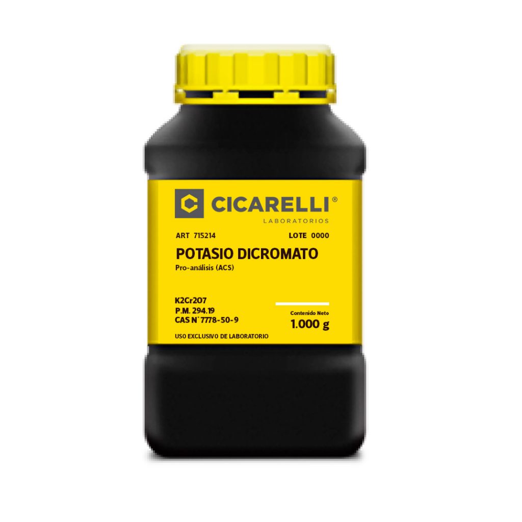 POTASIO DICROMATO Pro-análisis (ACS) x 1000 g | CICARELLI | MARBE S.A.