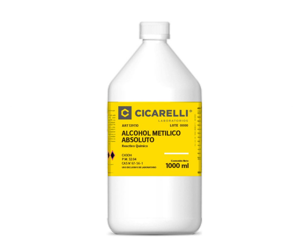 ALCOHOL METILICO ABSOLUTO Reactivo Químico x 1000 mL | CICARELLI ...