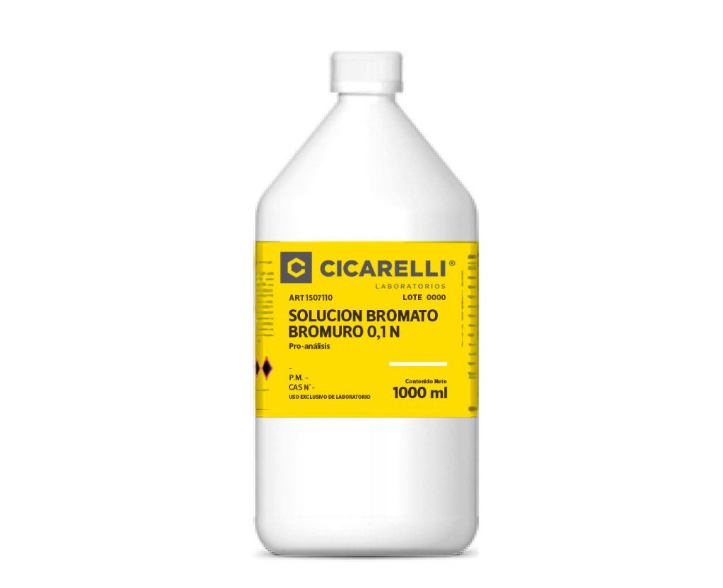 SOLUCION BROMATO-BROMURO 0,1 N Pro-análisis x 1000 mL | CICARELLI ...