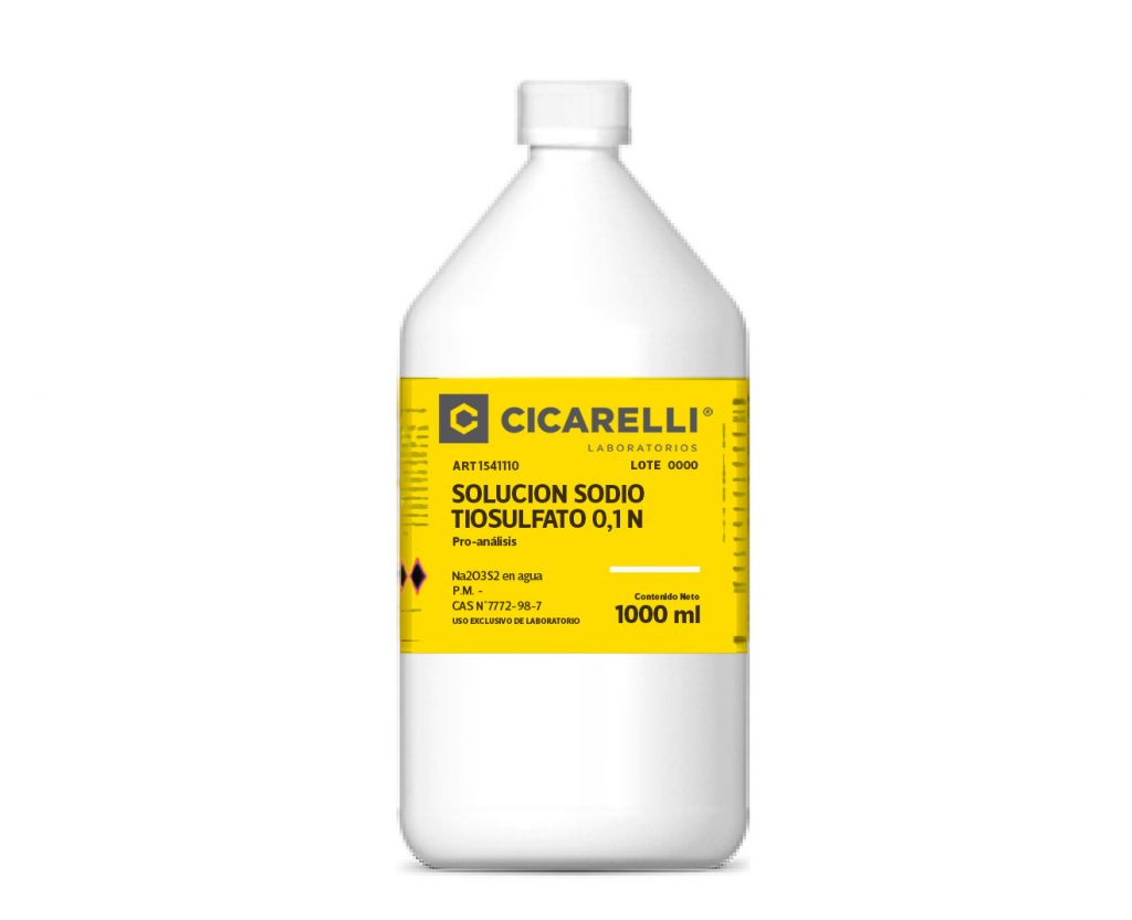 SOLUCION SODIO TIOSULFATO 0,1 N Pro-análisis x 1000 mL | CICARELLI ...