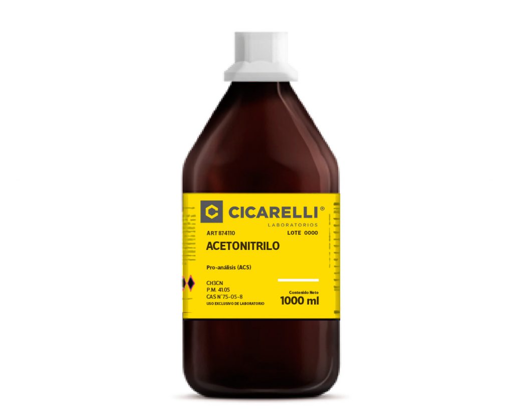 ACETONITRILO Pro-análisis (ACS) x 1000 mL | CICARELLI | MARBE S.A.