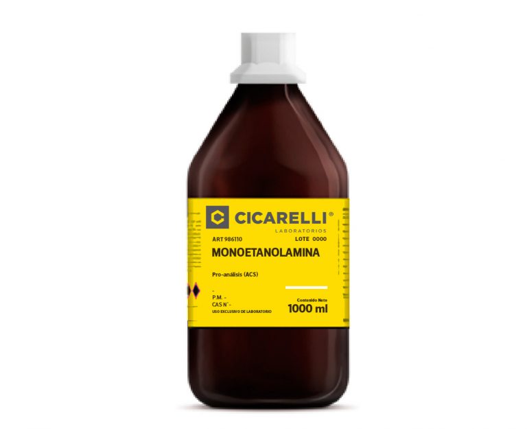MONOETANOLAMINA Pro-análisis (ACS) x 1000 mL | CICARELLI | MARBE S.A.
